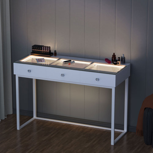 Glass Top Dressing Tables You'll Love | Wayfair.co.uk