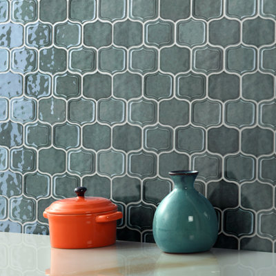 Supreme Tile Mirabella 3" x 4" Glass/Natural Stone/Ceramic Grid Mosaic ...