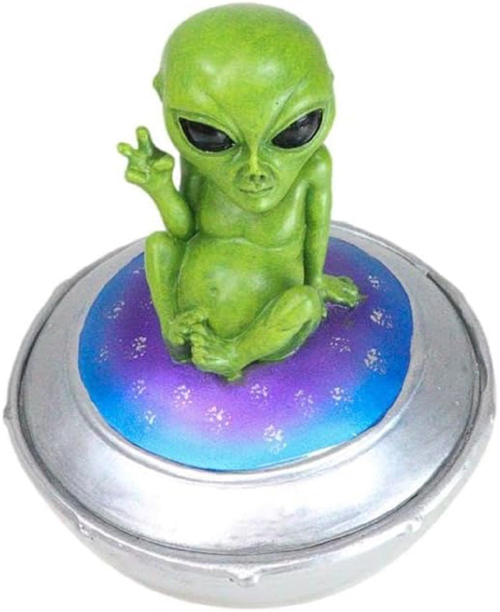 Trinx UFO Extra Terrestrial Roswell Alien On Spaceship Trinket Box ...