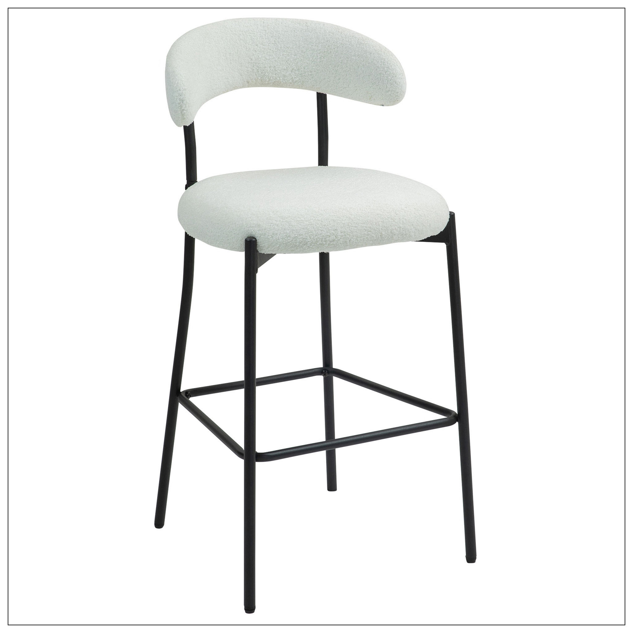 Corrigan Studio® 26'' Counter Height Bar Stools Teddy Fabric Cover ...