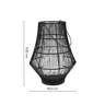 Ivyline Outdoor Portofino Curve Wirework Lantern 30cm Solar Powered ...