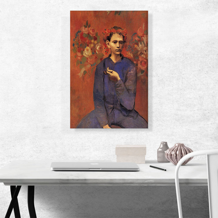 ARTCANVAS " Boy With A Pipe 1905 " by Pablo Picasso Painting Print ...