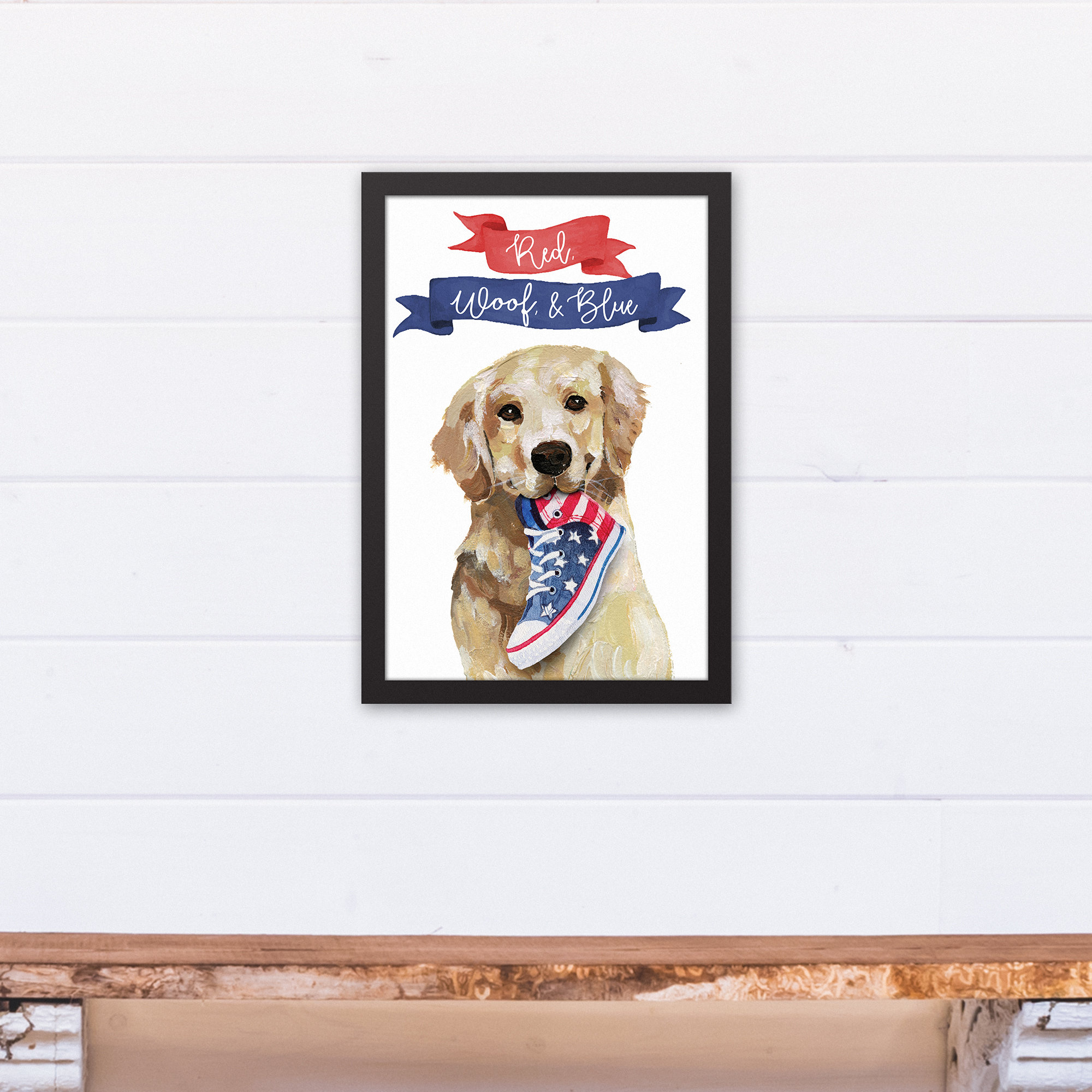 The Holiday Aisle® Red Woof And Blue Pup - Print | Wayfair