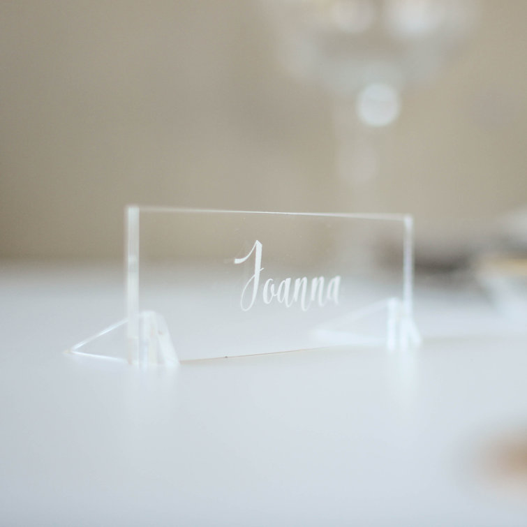 East Urban Home Clear Acrylic Place Settings, Personalised | Wayfair.co.uk