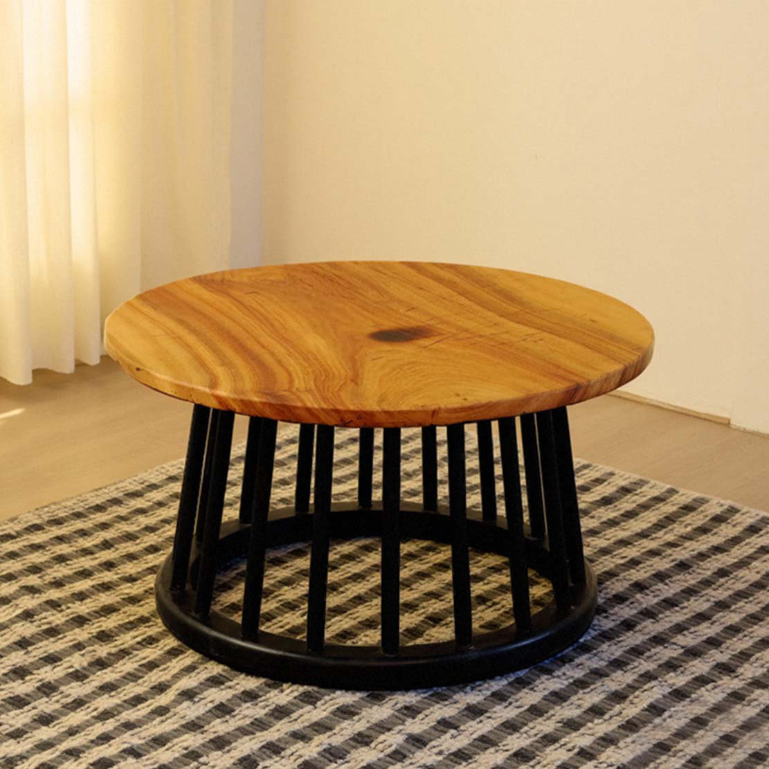 Hokku Designs Solid Wood Round Low Coffee Table | Wayfair