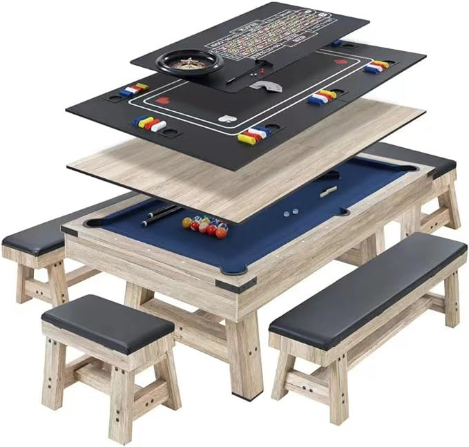 ROWREW 84.4'' L 5 Game Multi Game Table | Wayfair