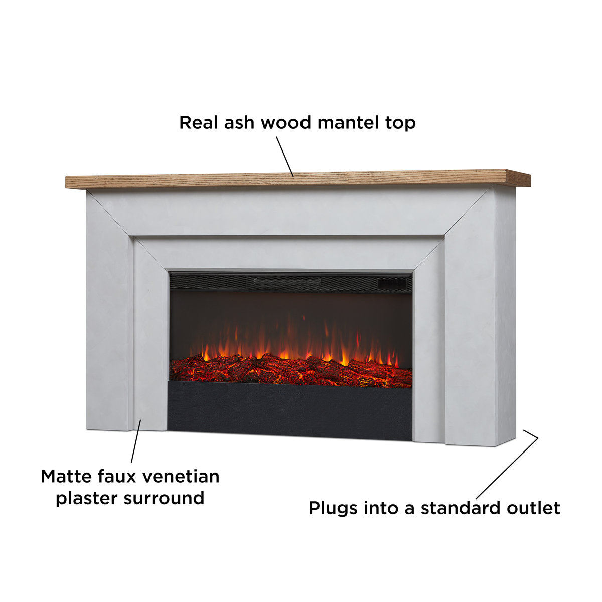 Real Flame Malie 68" Landscape Electric Fireplace by Real Flame ...