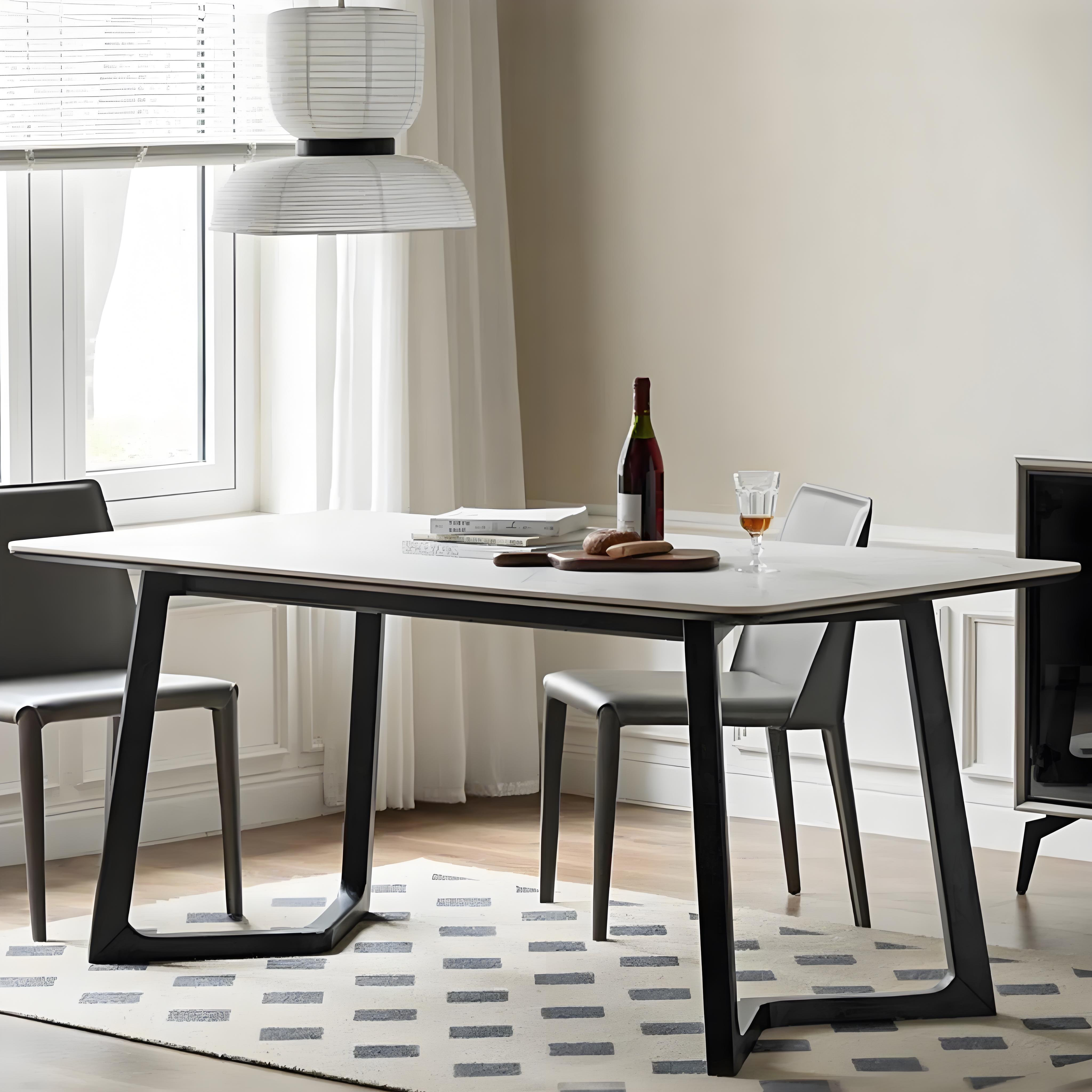 SINNOG Modern minimalist oak dining table - Wayfair Canada