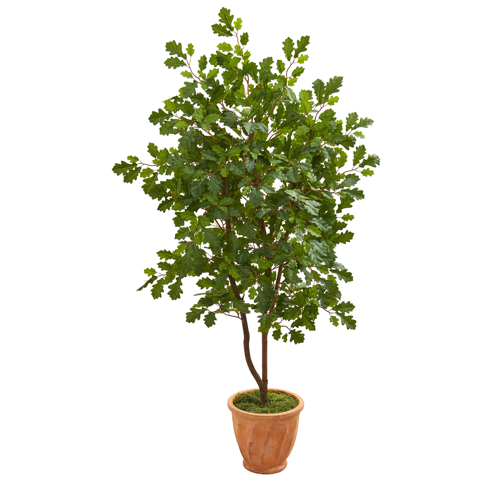 Gracie Oaks 53" Artificial Oak Tree in Planter | Wayfair