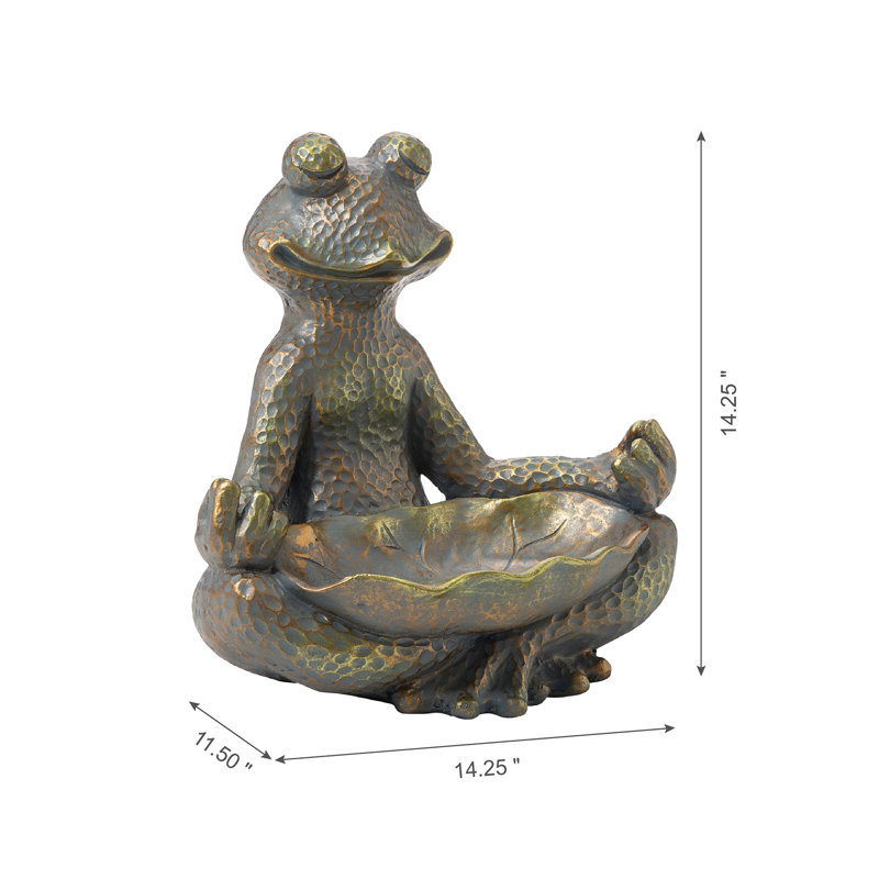Trinx Bronze MGO Yoga Frog Statue & Reviews | Wayfair