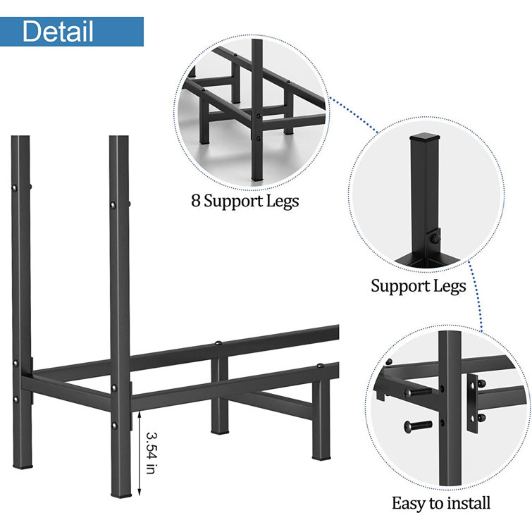 Ebern Designs Scot 31.73'' W Metal Log Rack - Wayfair Canada
