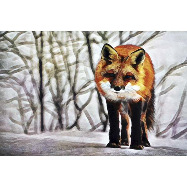 Union Rustic Red Fox Fascination by Ashley Aldridge - Wrapped Canvas ...