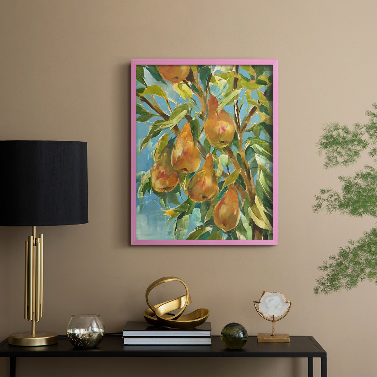 Lark Manor™ In A Pear Tree Framed Print - Solid Wood | Wayfair