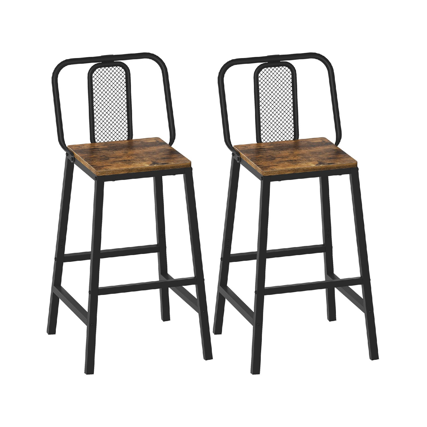 17 Stories Set Of 2 Bar Stools, For Kitchen Counter, Pub, Island ...