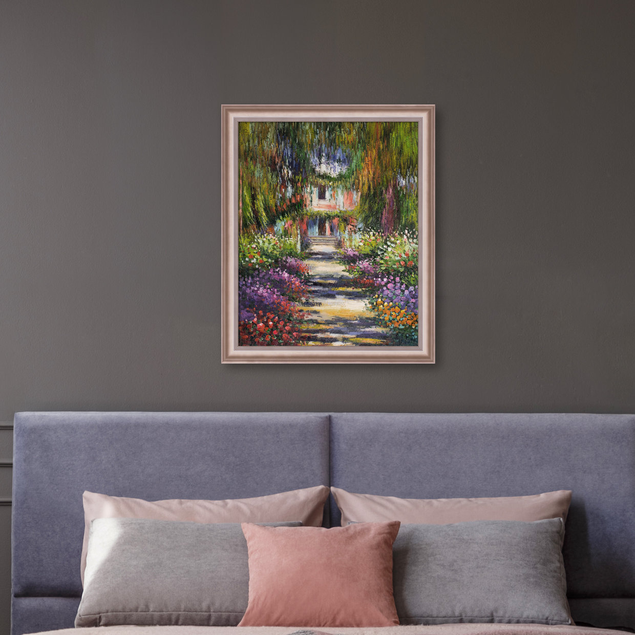 Vault W Artwork Garden Path at Giverny by Claude Monet - Picture Frame ...