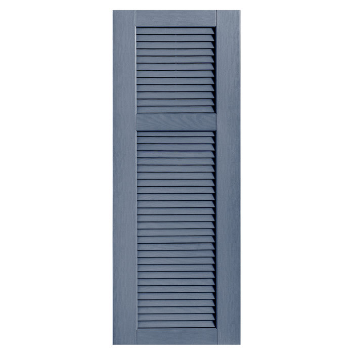 Alpha Shutters Straight Top Cottage-style Open Louver Shutters Pair ...