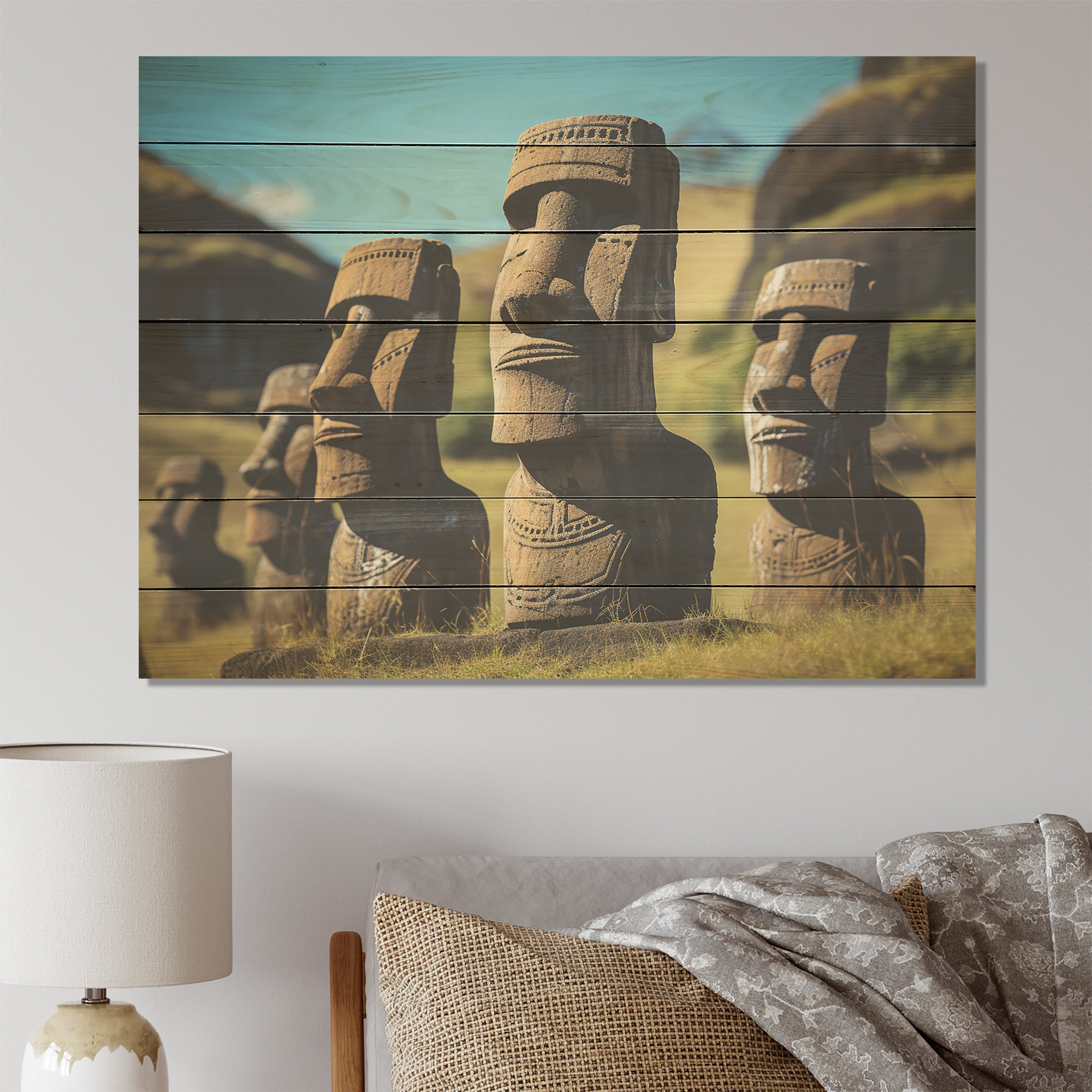 Ophelia & Co. Brown Modern Moai Marvel Asian Art II - Asian Art On Wood ...