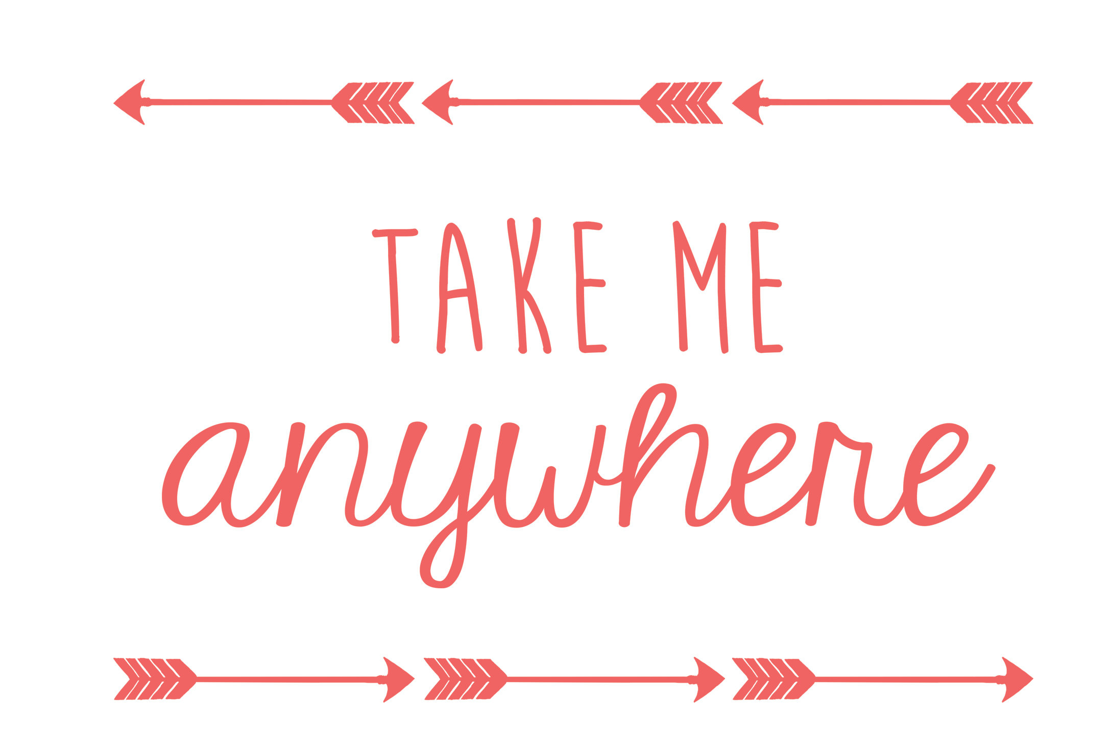 Happy Larry Take Me Anywhere Red by Unknown - Wrapped Canvas Typography ...