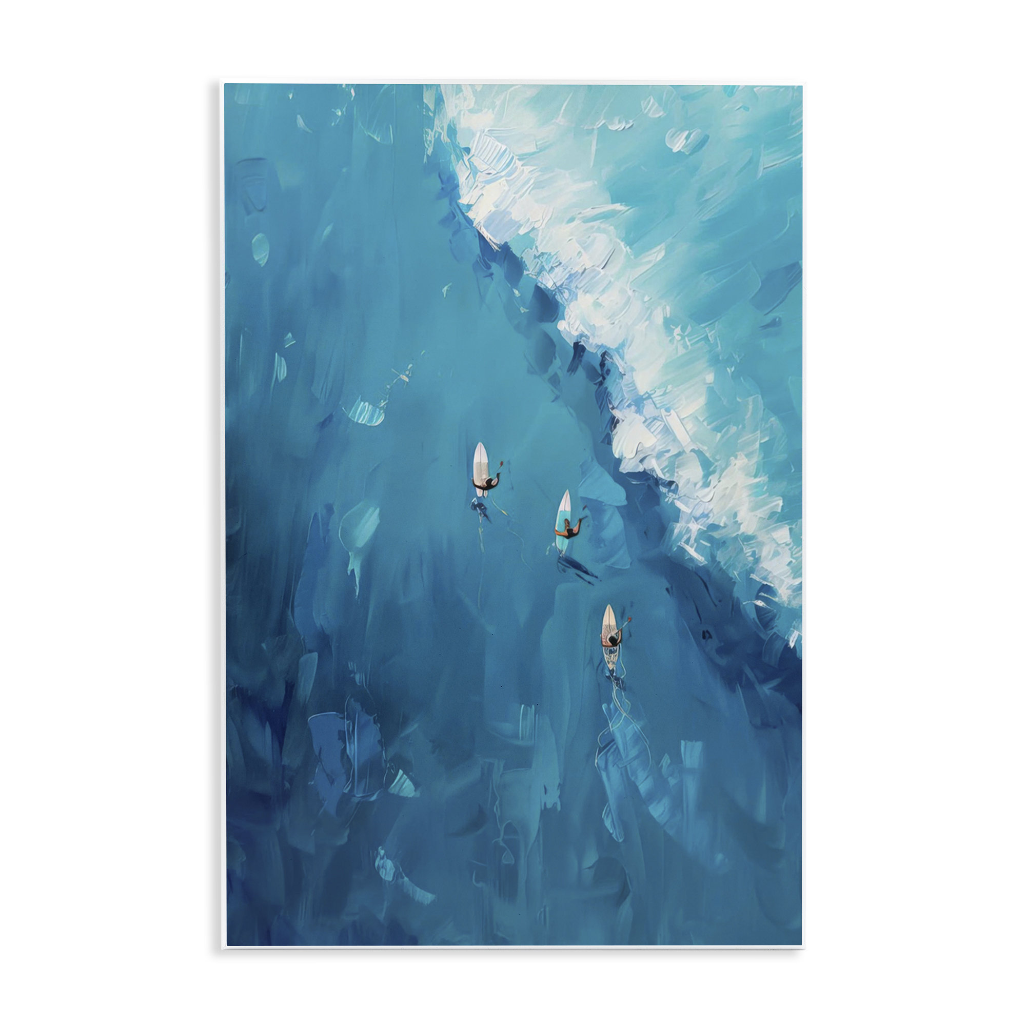 Highland Dunes Aerial Surfers Approaching Wave Wall Plaque, design by ...