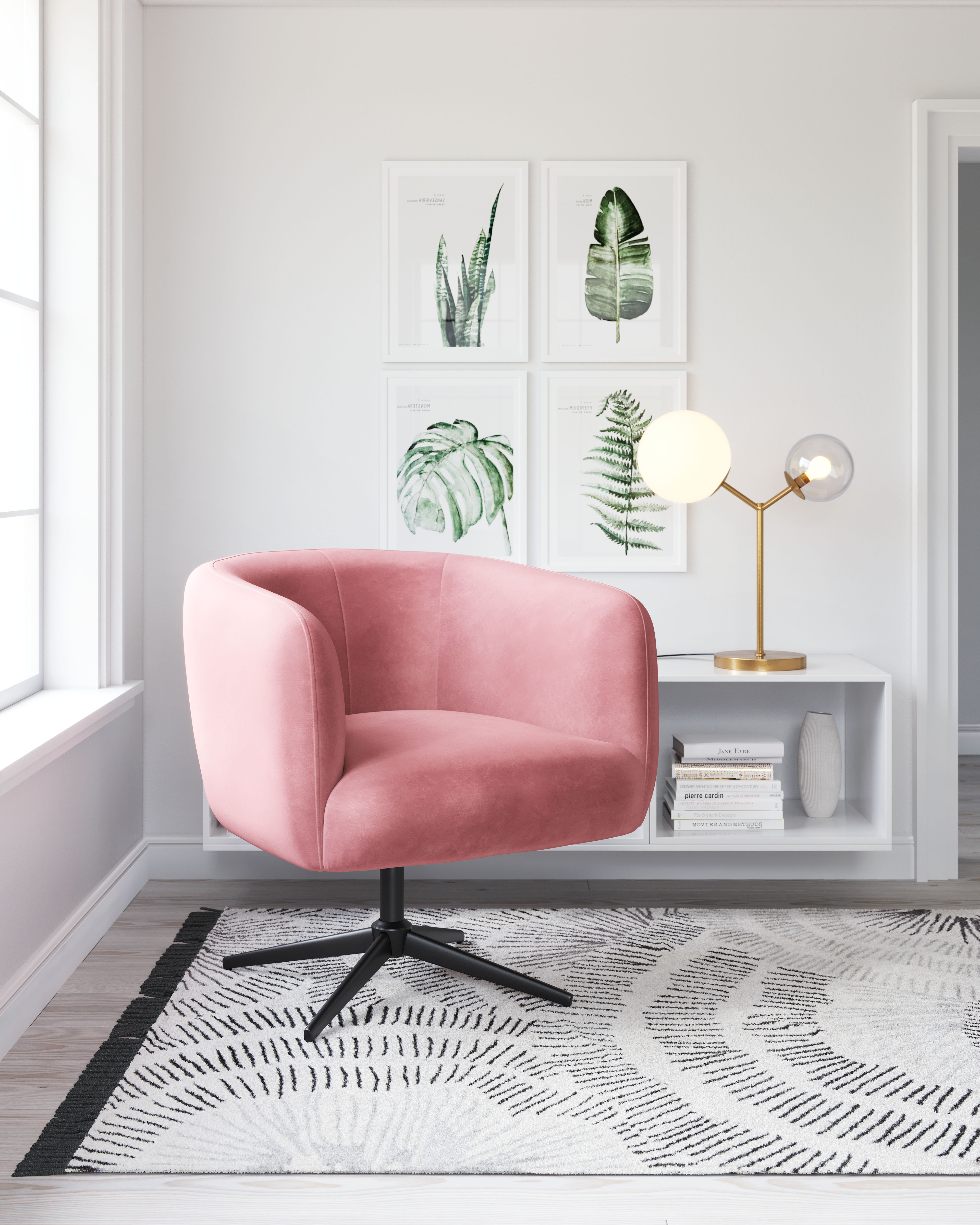 Mercer41 Elia Accent Chair Pink | Wayfair