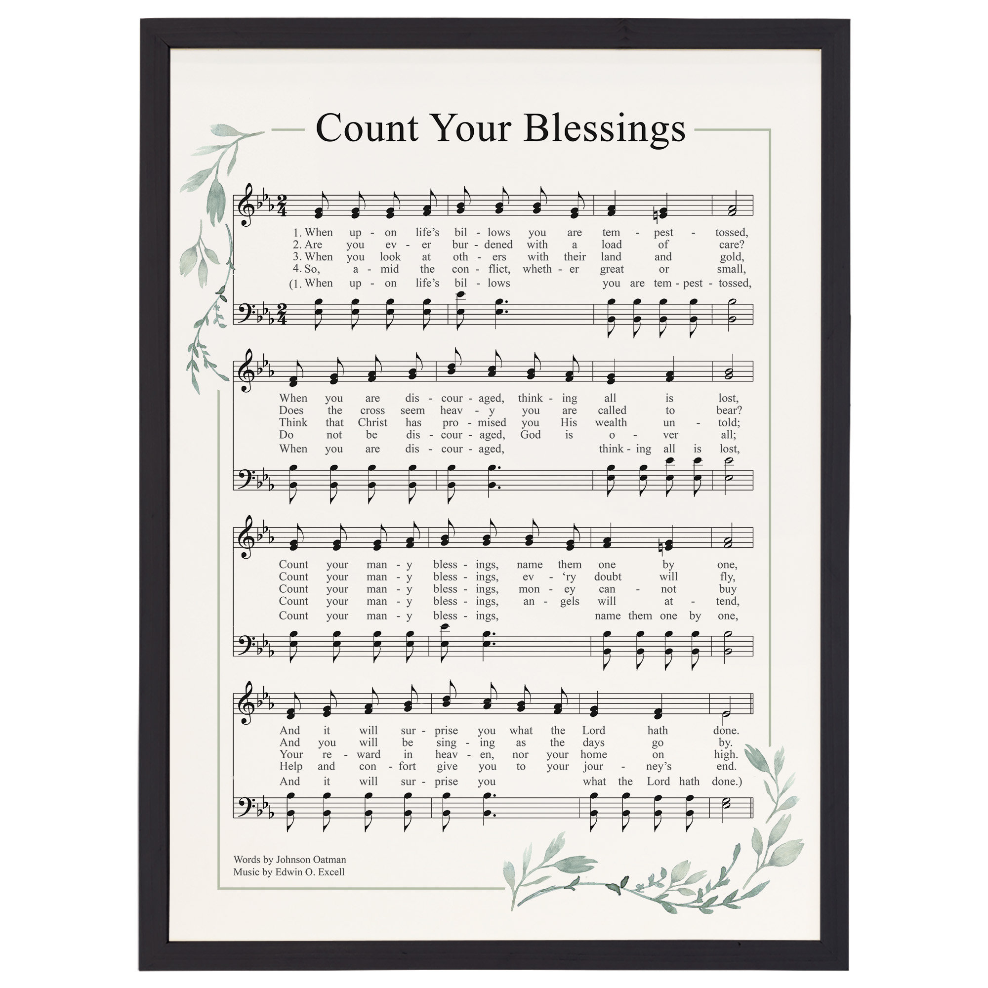 Winston Porter Count Blessings Hymn | Wayfair
