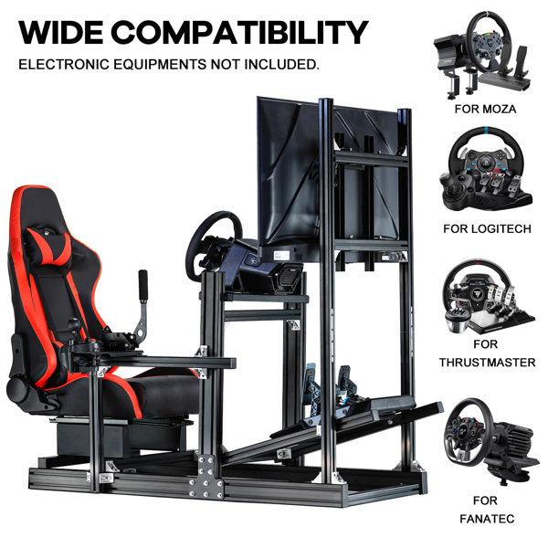 Anman Aluminum F1 Racing Simulator CockpitFit Logitech G29 Thrustmaster ...