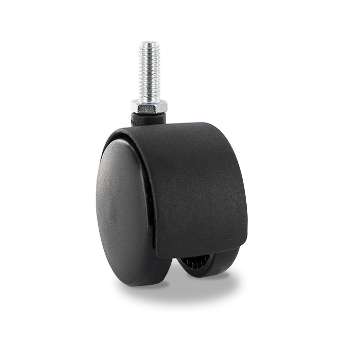 Outwater 2-3/8in. Black Nylon Swivel Hooded Hercules Twin Wheel Caster ...