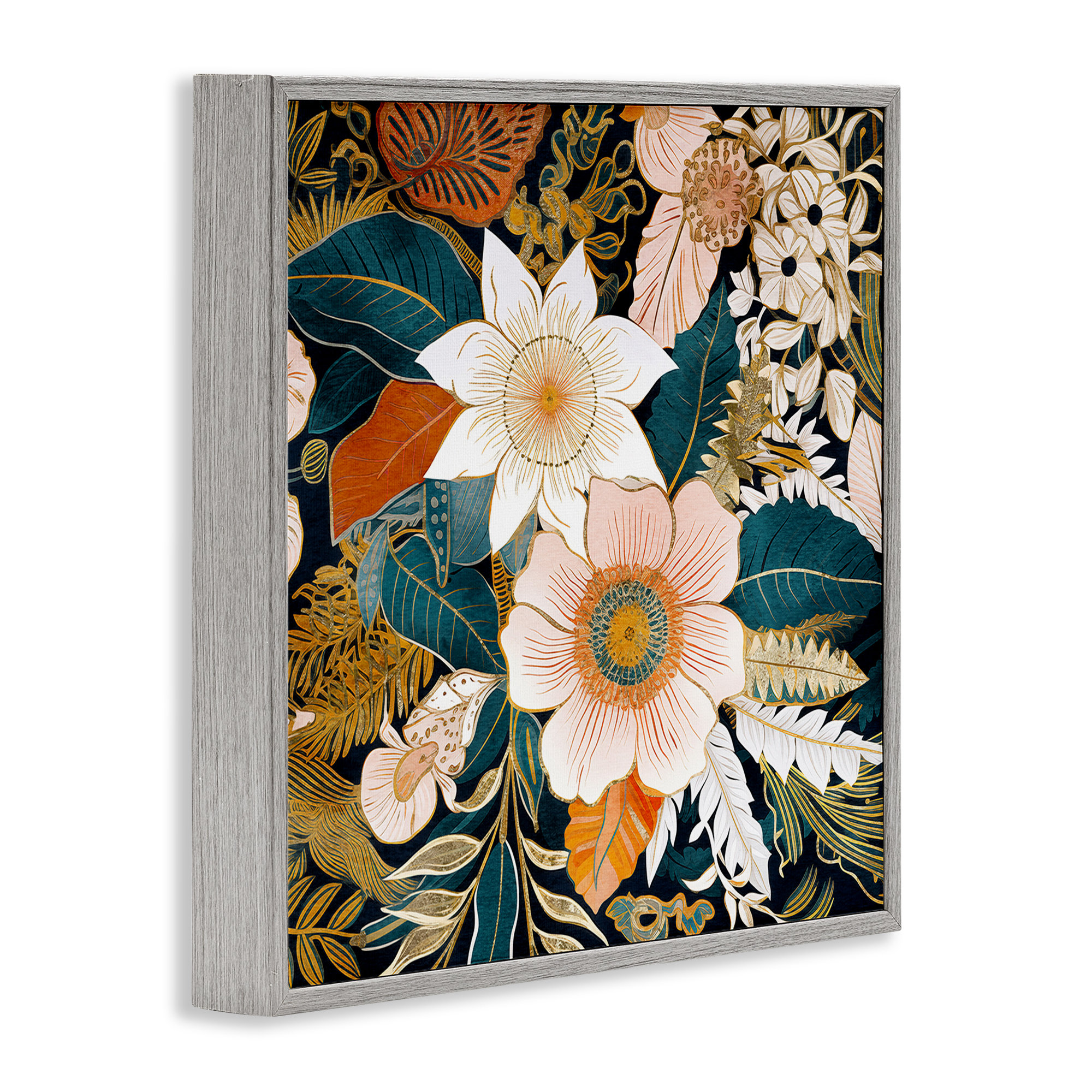 Bungalow Rose Eclectic Floral Pattern Giclee Art by Sasha | Wayfair