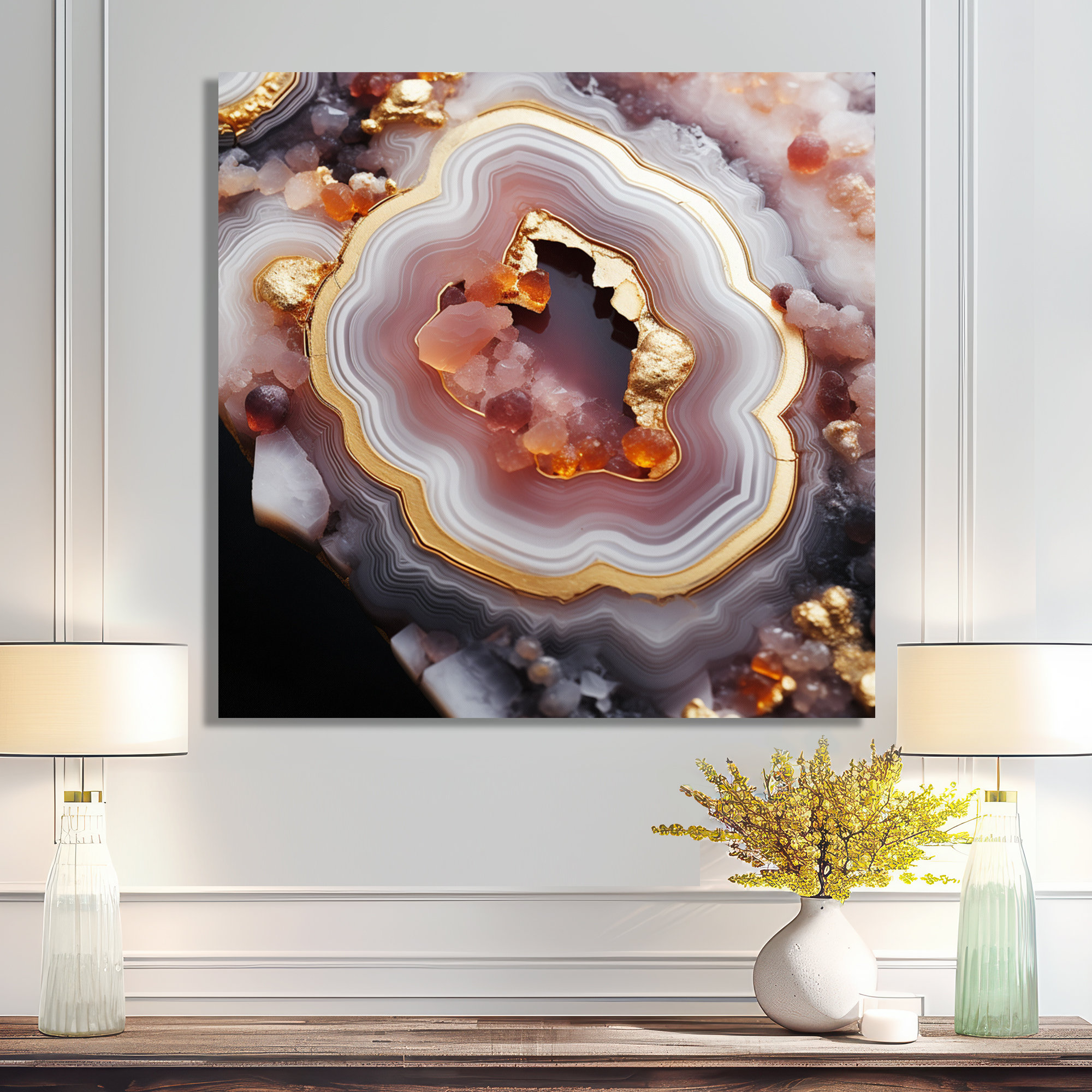 Mercer41 Opulent Agate Dreams Glam - Marble Wall Art | Wayfair