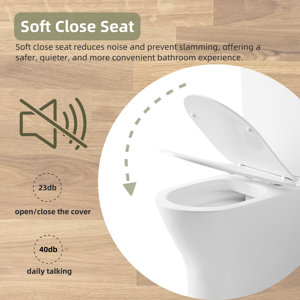 MaceratingFlo 18-Inch ADA Tall Rear Outlet Toilet, Elongated Bowl with ...