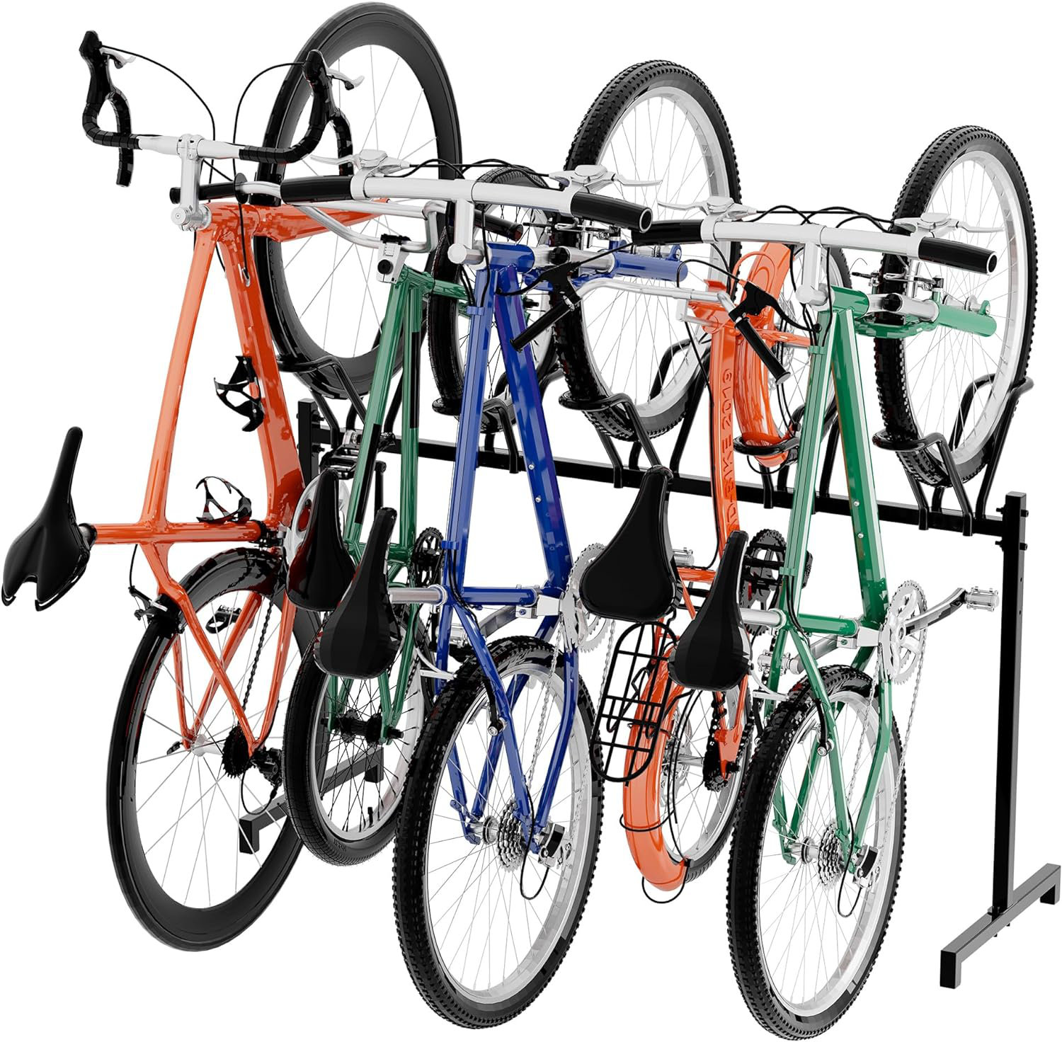 Arlmont & Co. Ravinath Steel Free-standing Adjustable Bike Rack, 5 ...