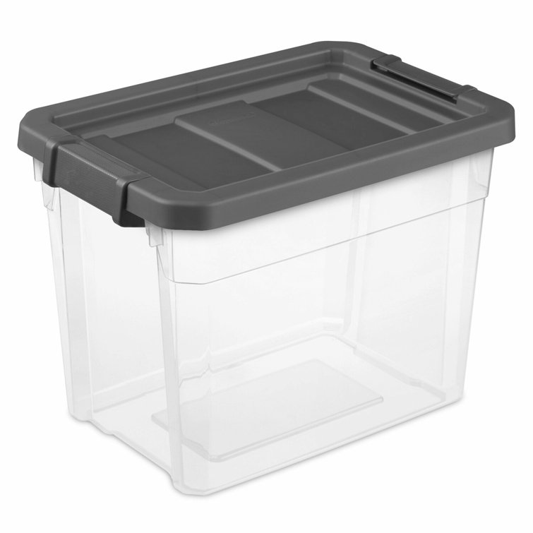 Sterilite Clear Plastic Stacking Storage Containers w/ Lid & Reviews ...