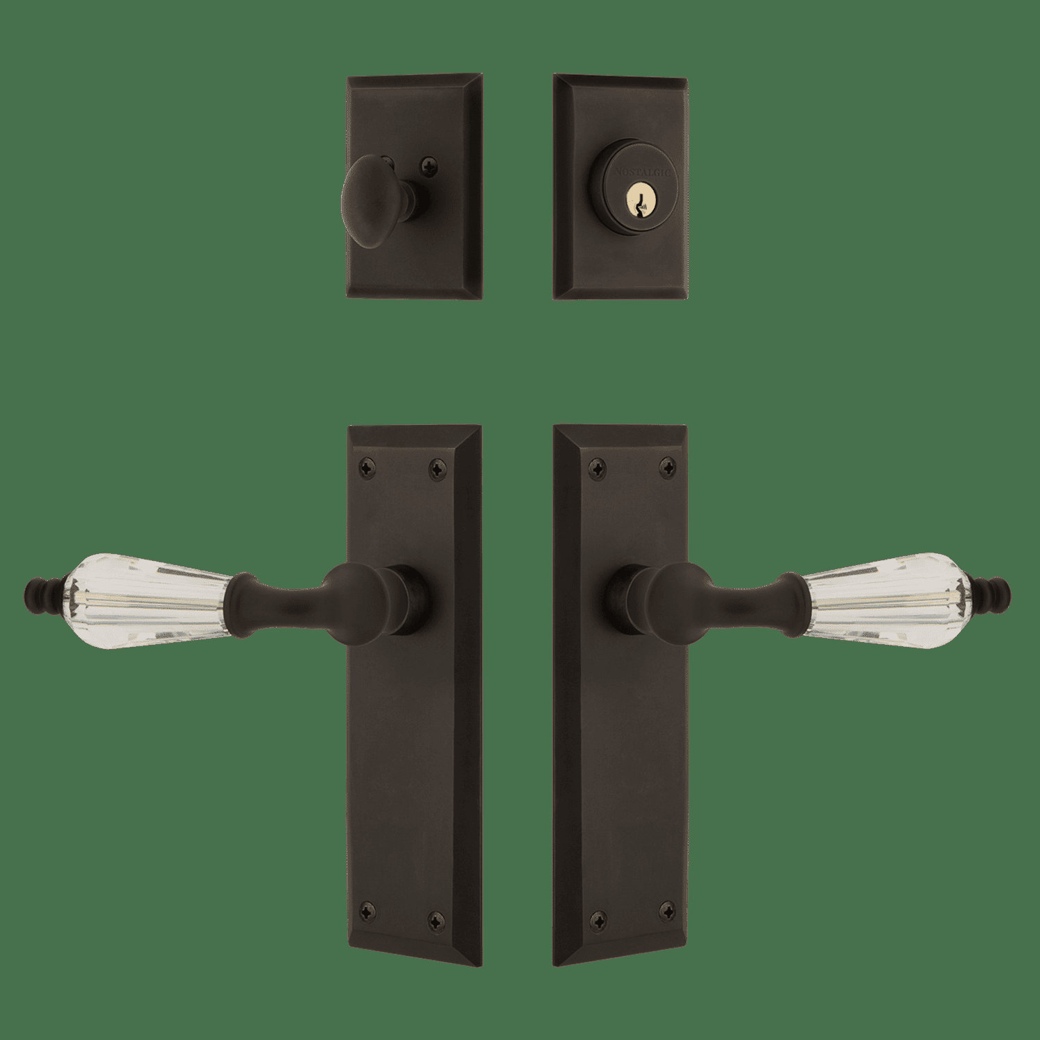 Nostalgic Warehouse New York Entry Set with Parlour Crystal Lever | Wayfair