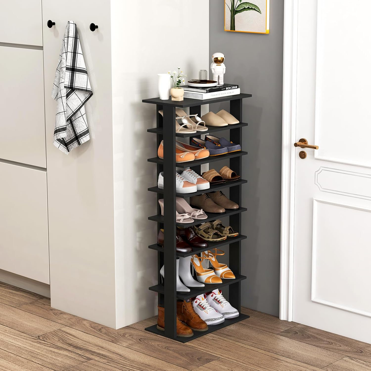 One Allium Way® 8-Tier Vertical Shoe Rack, Space-Saving Corner Shoe ...