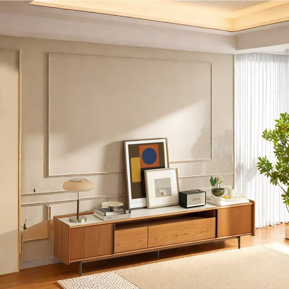 Finaewg Italian style sintered stone countertop TV stand | Wayfair