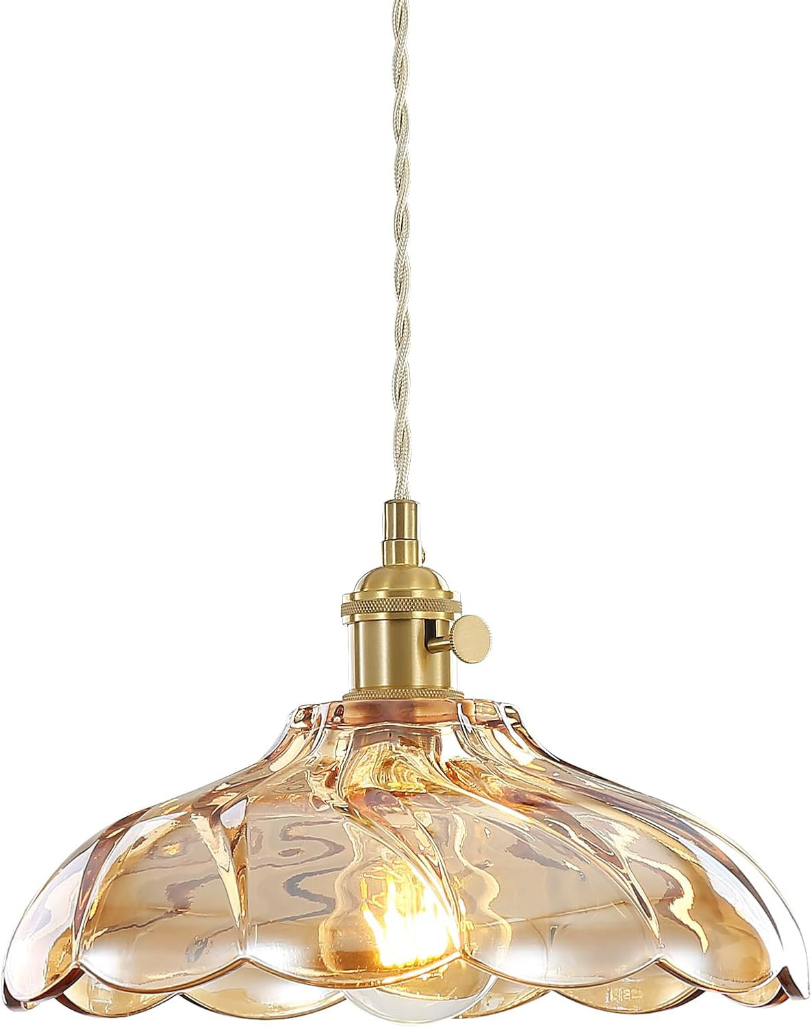Red Barrel Studio® Mid Century Pendant Light Fixture With Scalloped ...