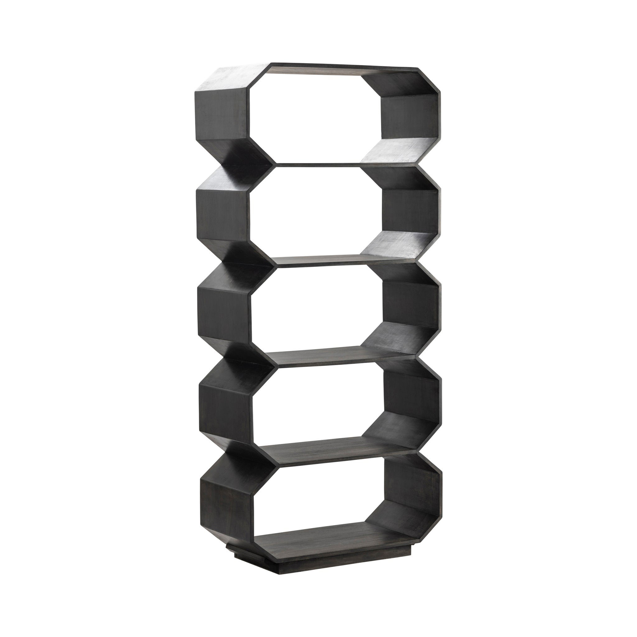 Brayden Studio Ivanbrook Geometric Bookcase | Wayfair