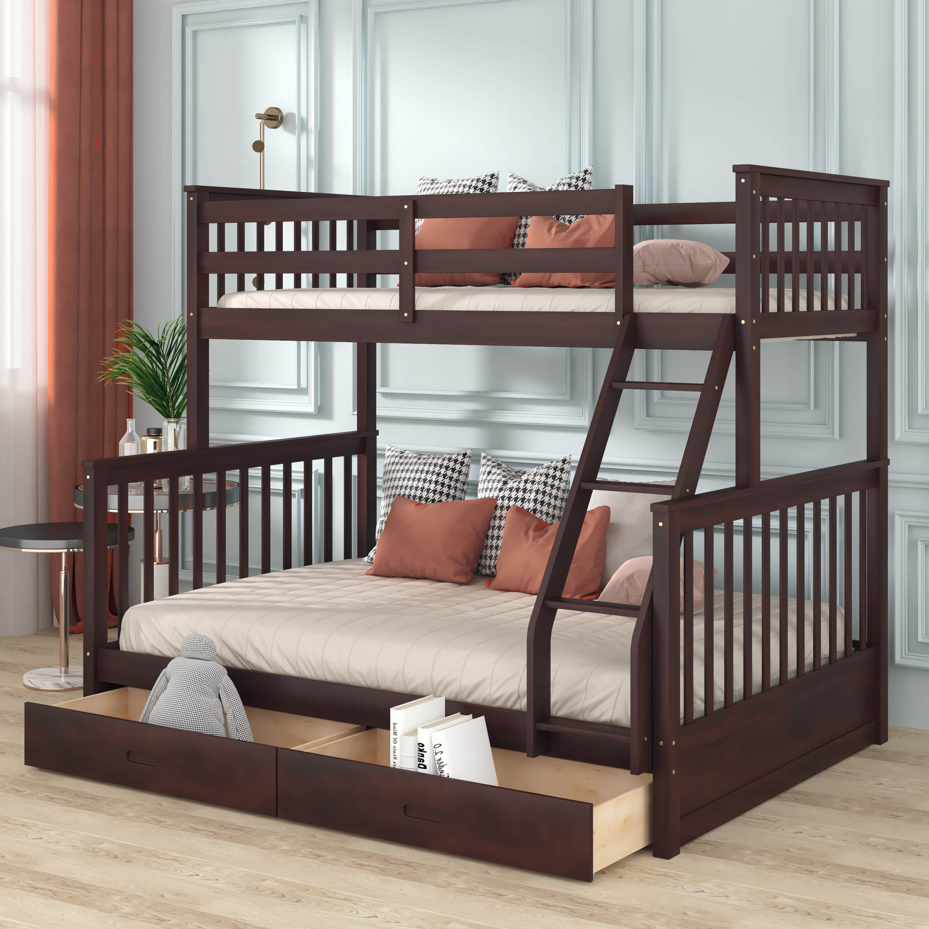 Harriet Bee Fargosa Twin over Full Solid Wood Standard Bunk Bed by ...