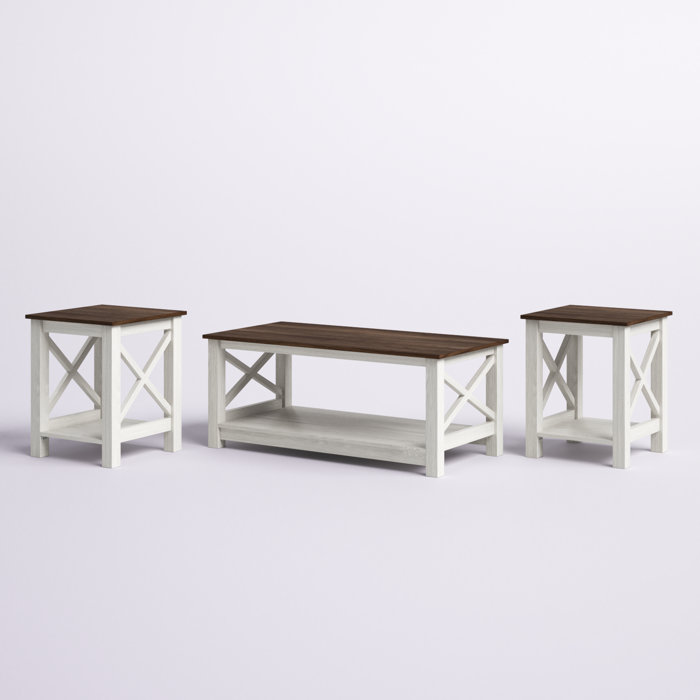 Beachcrest Home Velda 3 - Piece Living Room Table Set & Reviews | Wayfair
