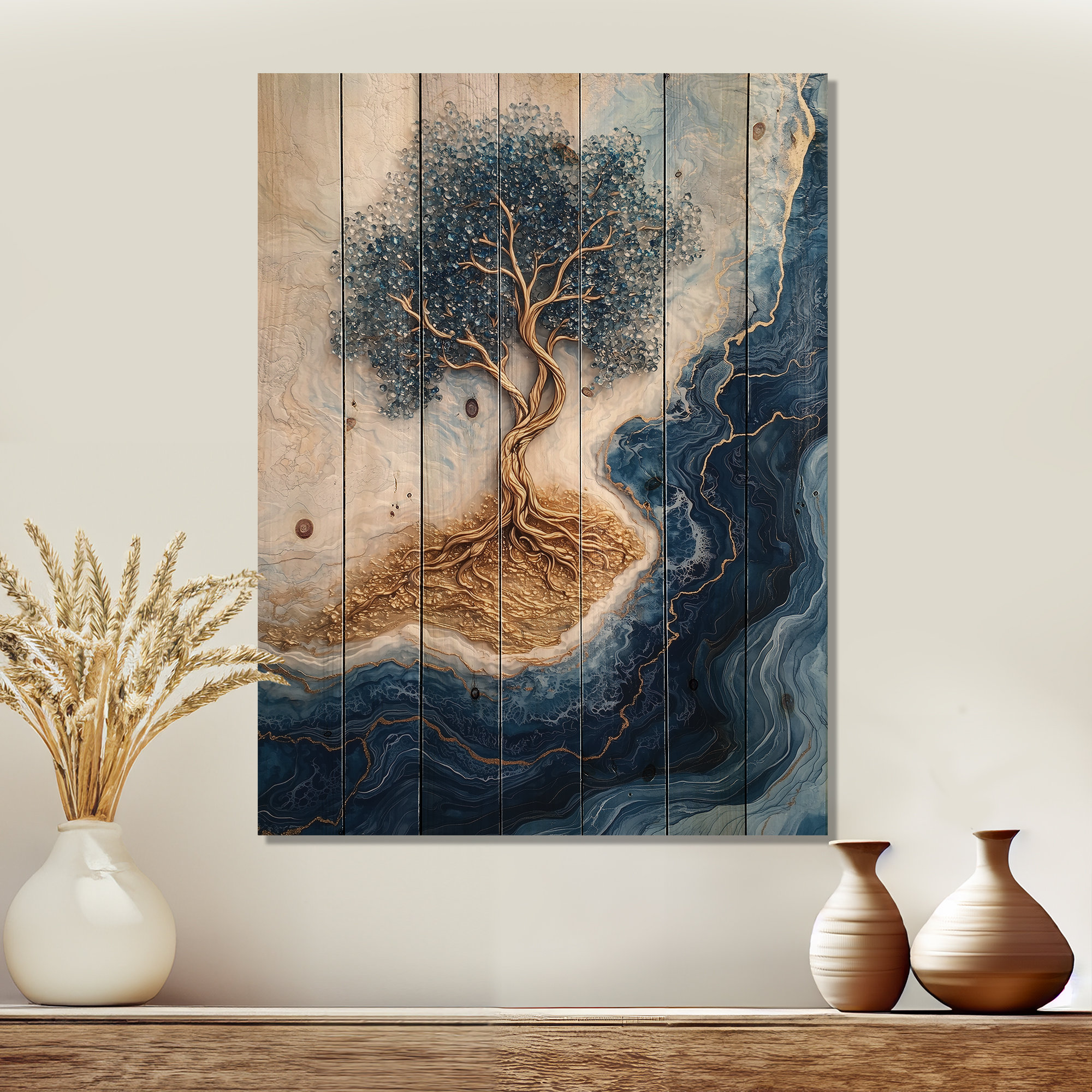 Ophelia & Co. Aqua Tree Of Life Into The River Of Existence I - Tree Of ...