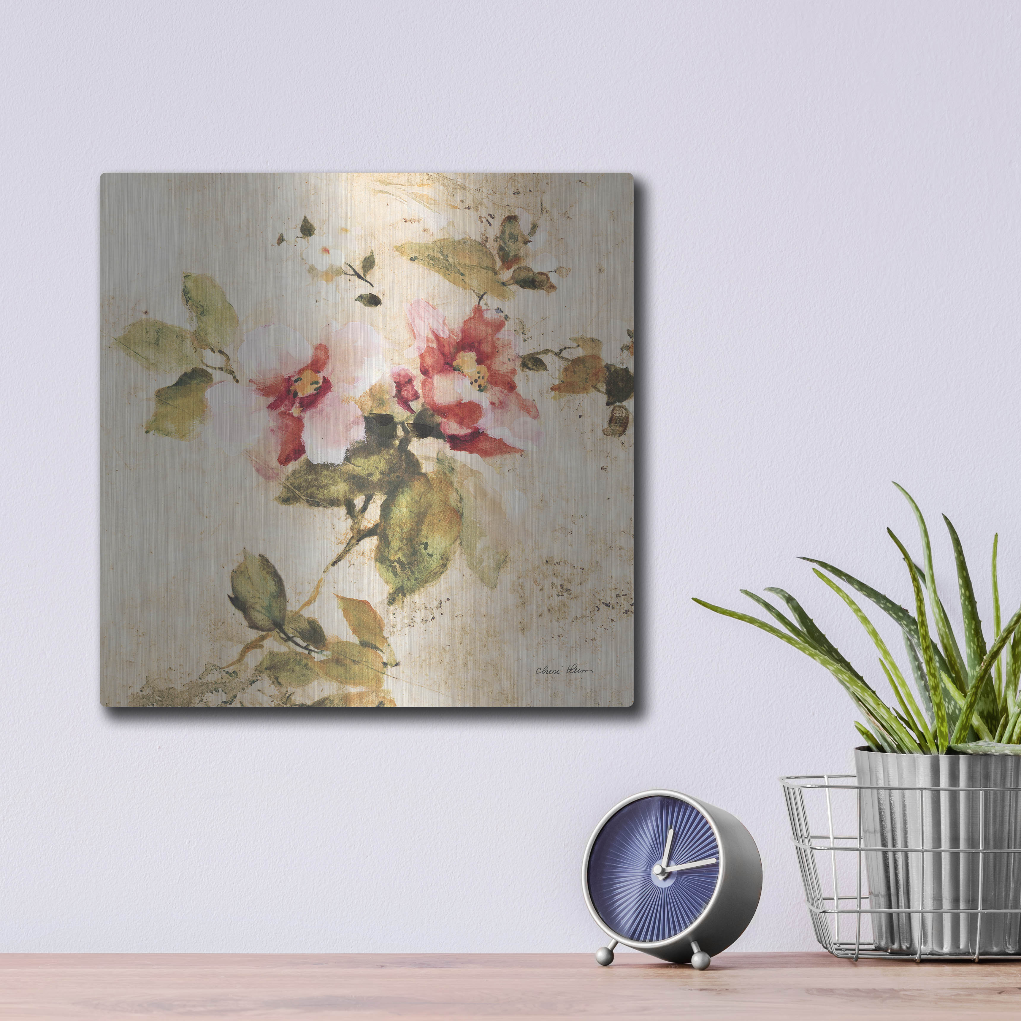 Winston Porter 'Spring Roses 3' by Cheri Blum Metal Wall Art | Wayfair