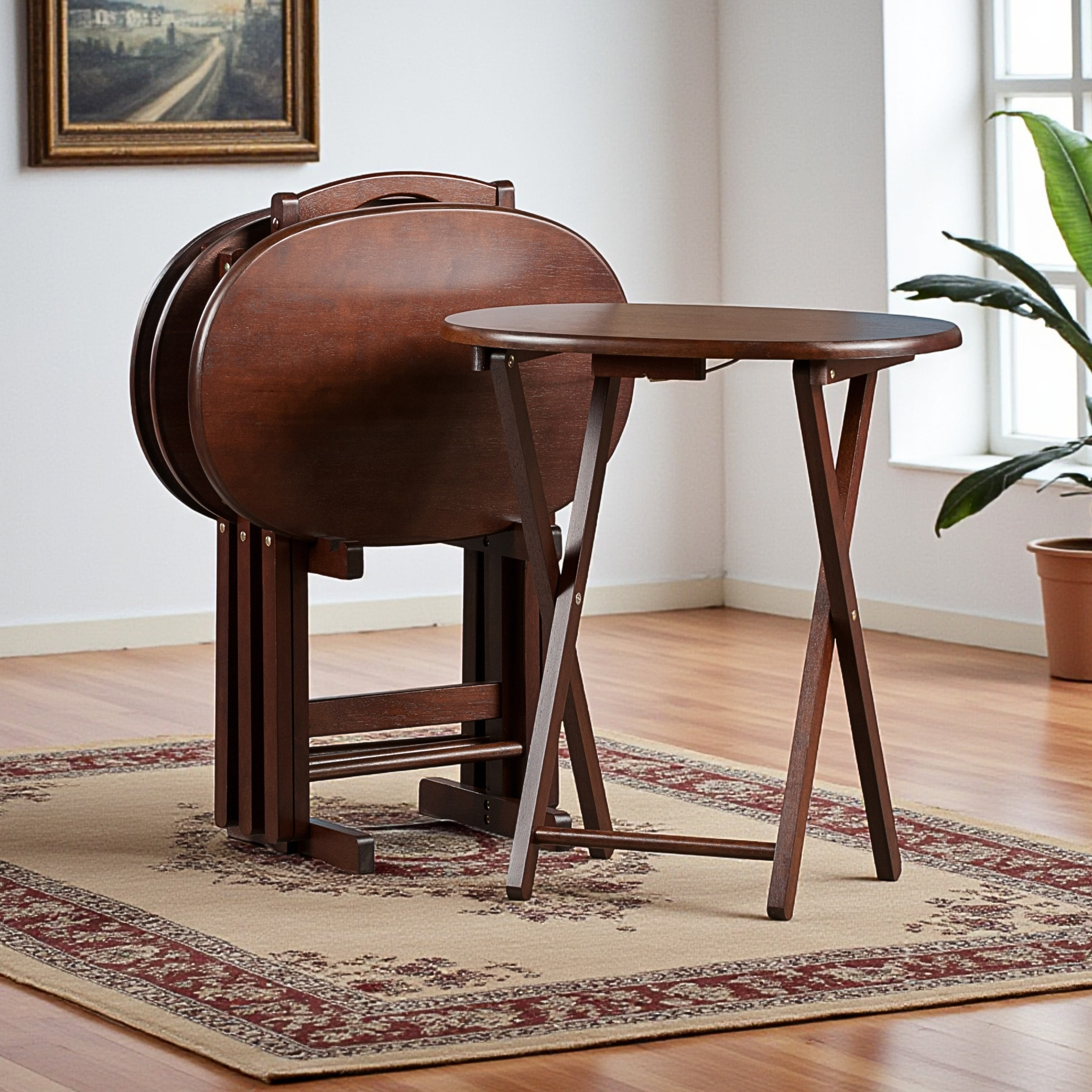 Lark Manor™ Imara Cappuccino 5-Piece Snack Table Set | Wayfair