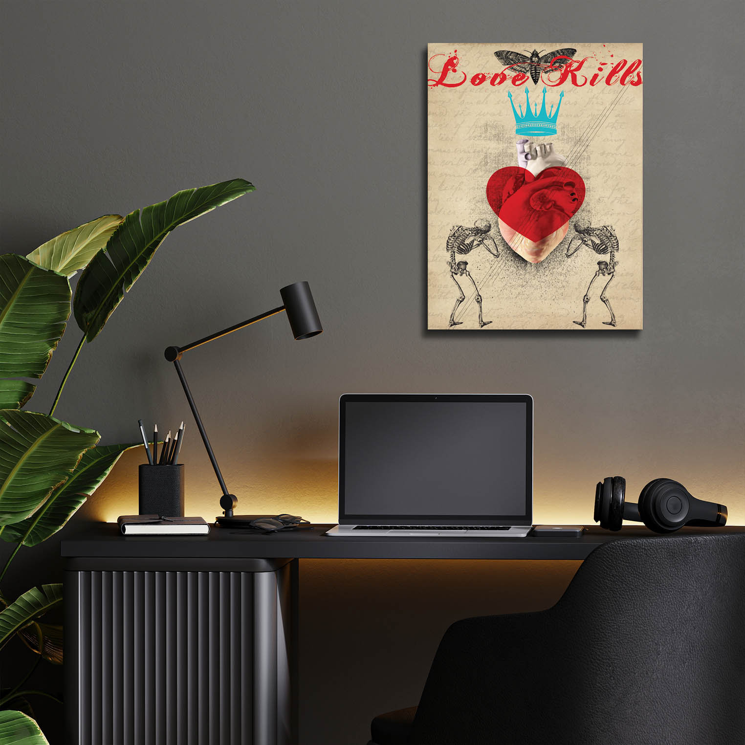 Trinx Love Kills' by Elo Marc, Acrylic Glass Wall Art | Wayfair
