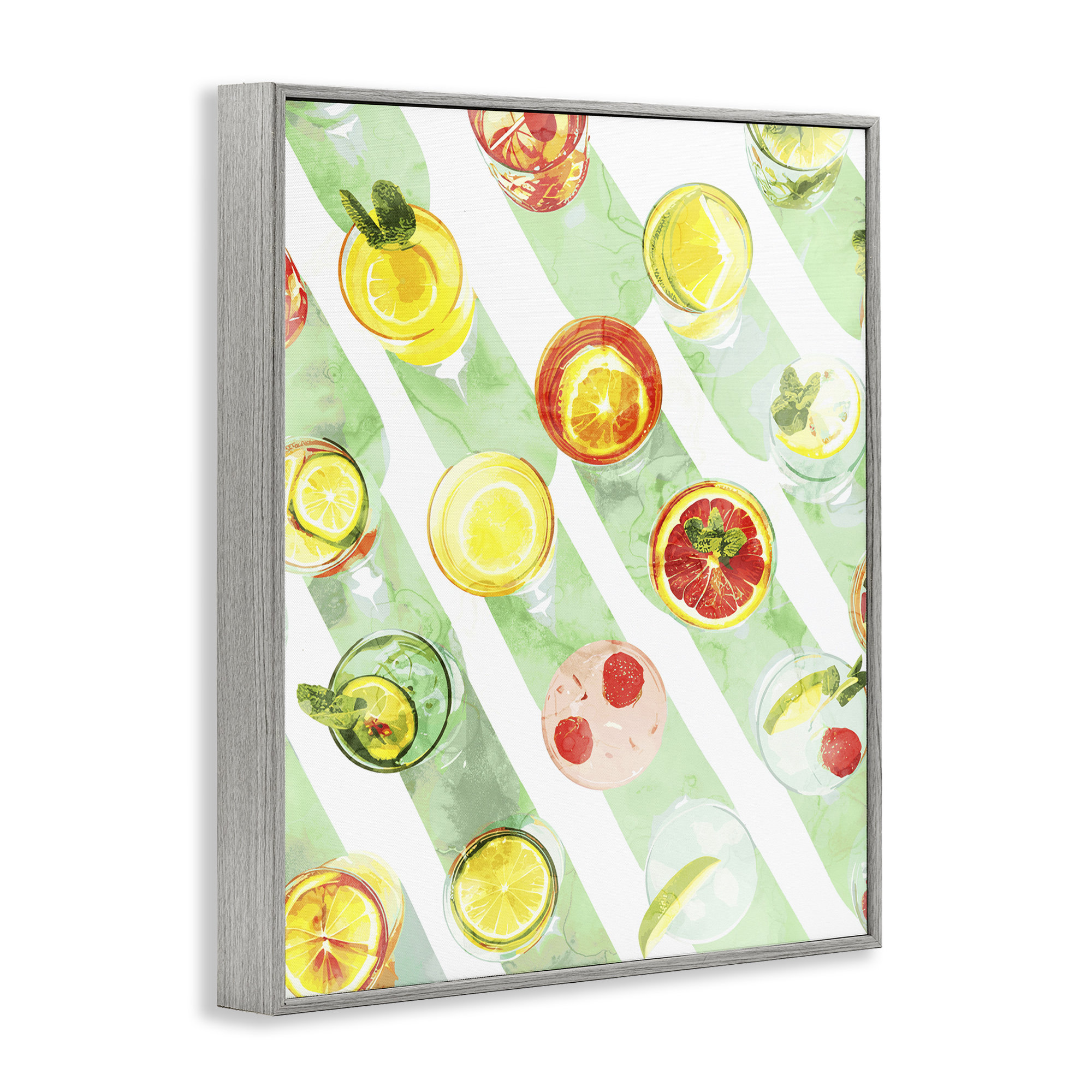 Ophelia & Co. Various Cocktails Aerial View White Framed Giclee Art by ...