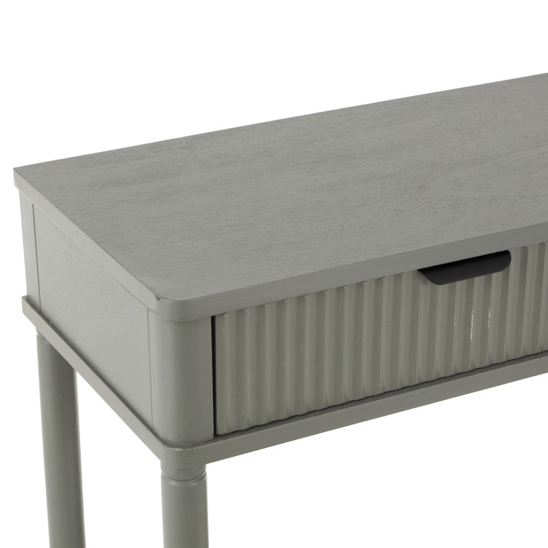 Ebern Designs Cole And Grey Wood Handmade 2 Drawer Console Table With ...