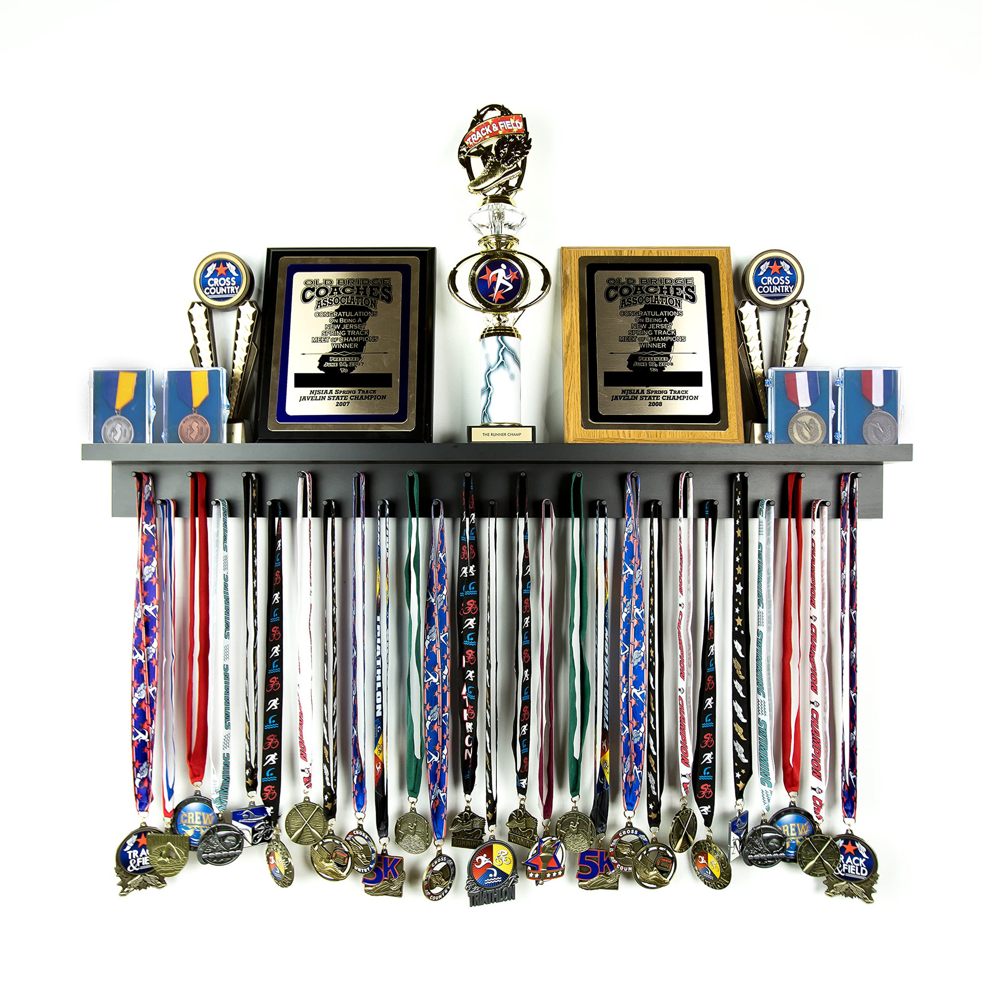 Hokku Designs 3 Ft - Medal Hanger Display And Trophy Rack - 36 Inch ...
