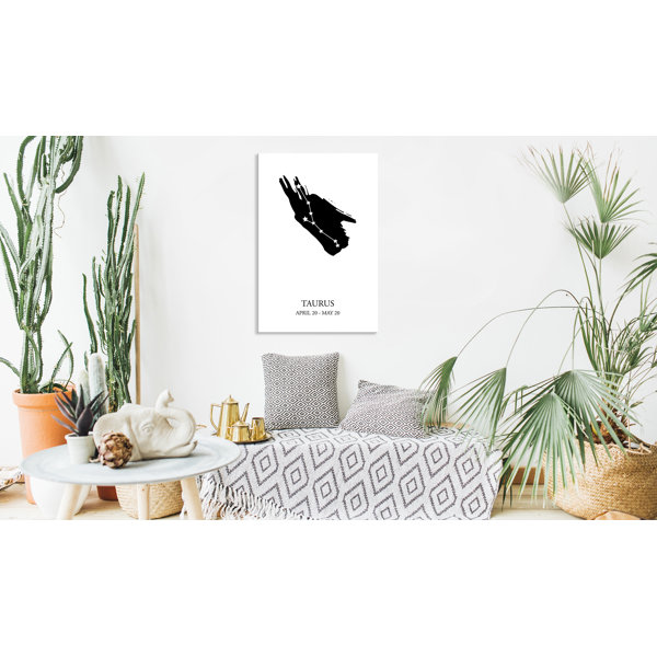 Happy Larry Leinwandbild - Zodiac Signs: Taurus (1 Part) Vertical ...