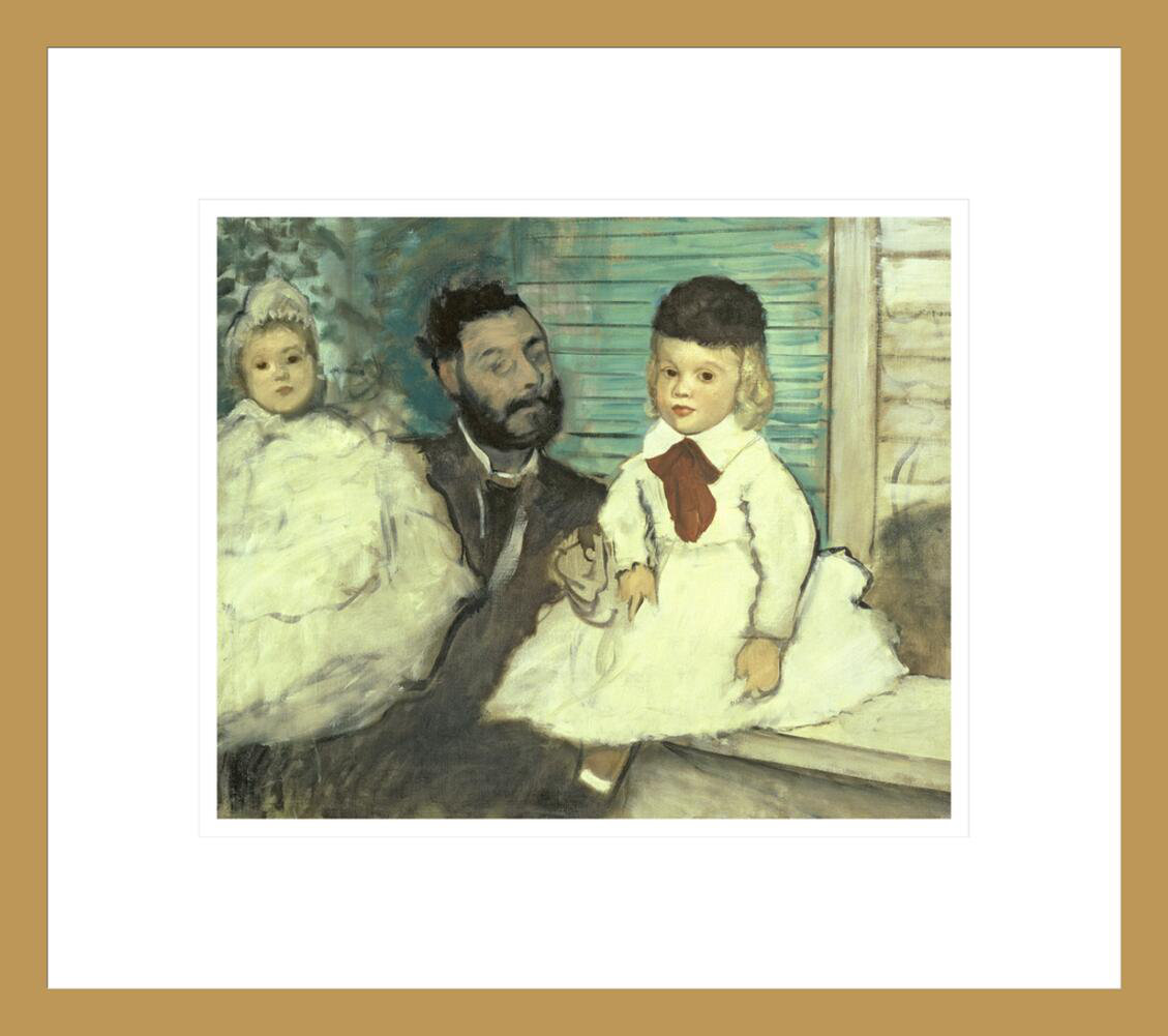 1000Museums Comte Le Pic and his Sons by Edgar Degas -Framed Giclee ...