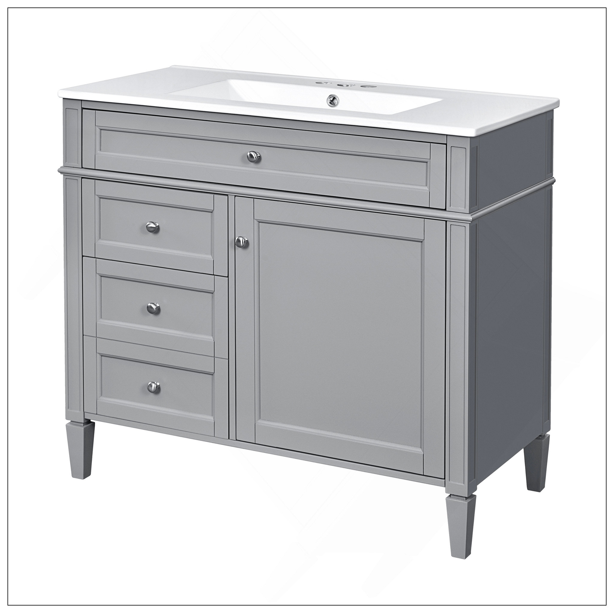 Winston Porter Modern 36'' Bathroom Vanity With Top Sink, Modern ...