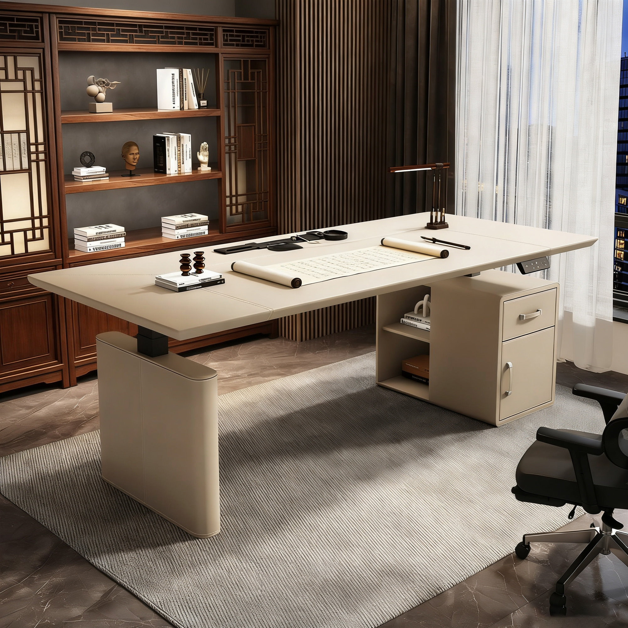 Orren Ellis Modern Simple Beige Smart Core Electric Desktop Computer ...